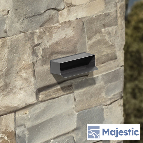 Eaton Overflow 8" Rectangle Parapet Roof Drainage Scupper - Stainless Steel