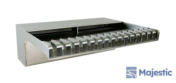 12" Zanardi Stream Modern Waterfall Spillway Scupper - Stainless Steel