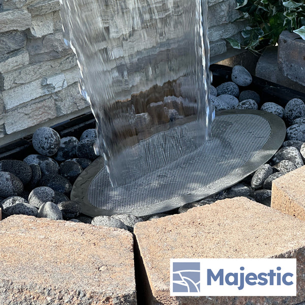 10" x 6" Oval Fountain Splash Guard - Stainless Steel