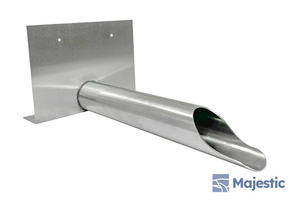 Waldorf 2" Round Cannon Flat/Parapet Roof Drainage Scupper - Stainless