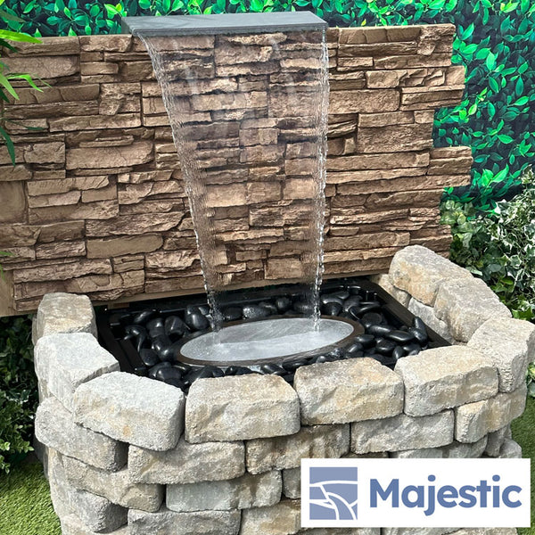 10" x 6" Oval Fountain Splash Guard - Stainless Steel