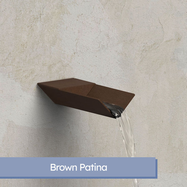 Vincent 4" V-Shaped Water Feature Scupper - Copper