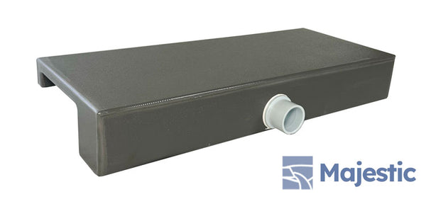 Tomaso 24" Vertical Sheer Descent Curtain Pool/Fountain Scupper - Gray