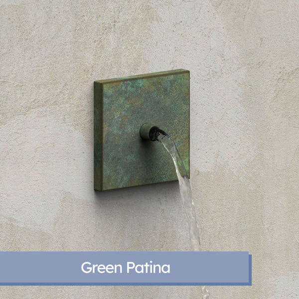 Clarke 6" Square Modern Fountain Emitter For Pools - Copper