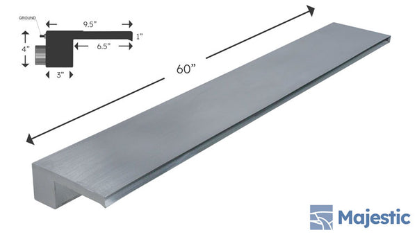 Zanardi 60" Stainless Steel Metal Pool & Fountain Waterfall Scupper Weir