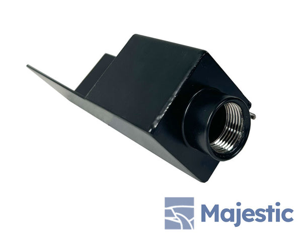 Verona 2" V-Style Wedge Pool/Fountain Water Scupper Spout - Satin Black