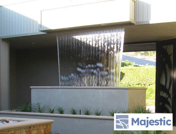 Tomaso 24" Vertical Sheer Descent Curtain Pool/Fountain Scupper - Gray