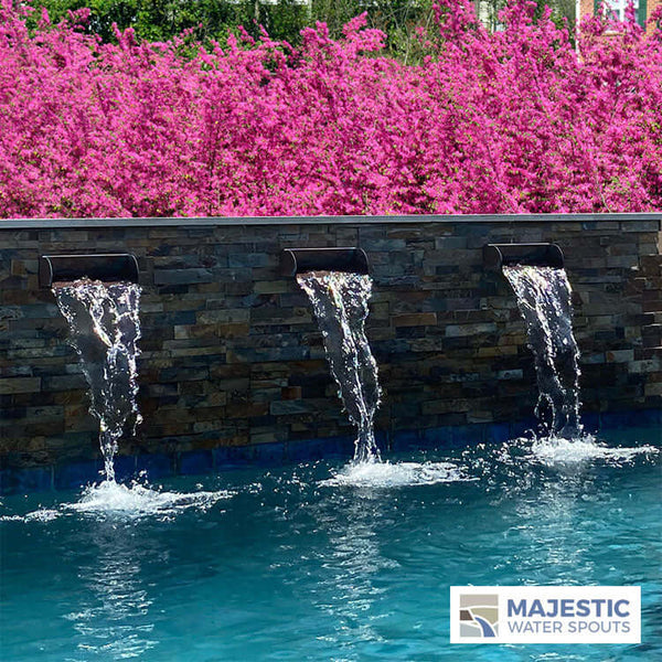 Picard 12" Cascading Pool & Fountain Water Scupper - Brass