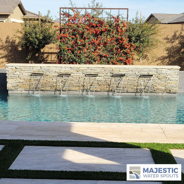 Zanardi 18" Closed Top Waterfall Spillway for Pools & Fountains ...