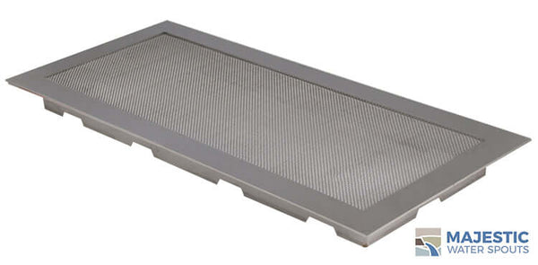 18" x 8" Square Fountain Splash Preventer Guard - Stainless Steel