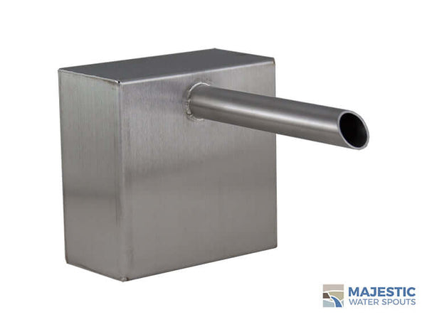 Keegan 1" Boxed Cannon Water Feature Scupper - Stainless Steel