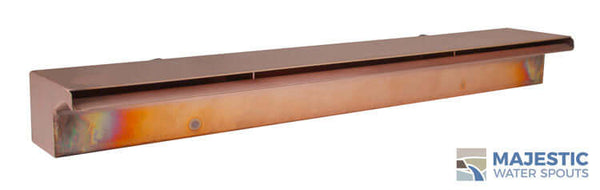 Sutton 24" Smooth Water Sheer Descent Pool Spillway - Copper