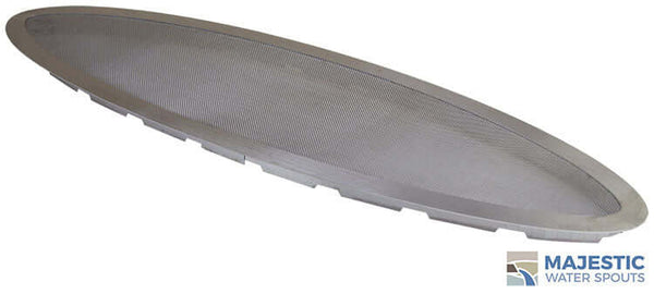 36" x 10" Oval Fountain Splash Screen Guard - Stainless Steel