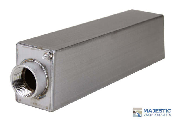 Eden 3" Long Box Scupper Spout for Pools & Fountains - Stainless Steel