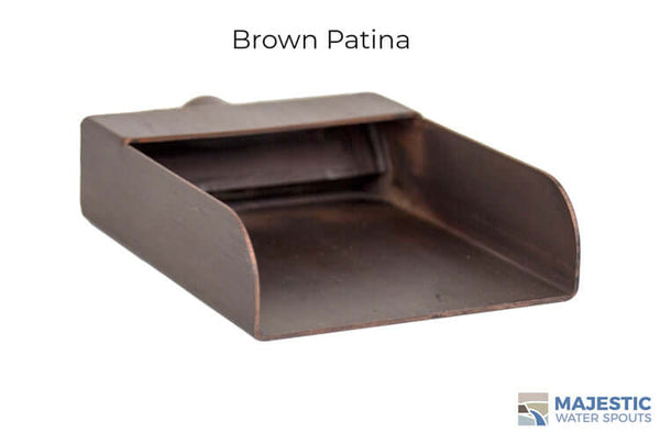 Mosegi 4" Rectangular Copper Water Scupper/Spout for Pools/Fountains