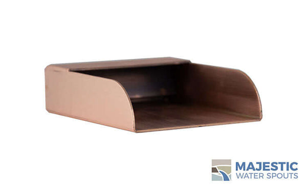 Mosegi 4" Rectangular Copper Water Scupper/Spout for Pools/Fountains