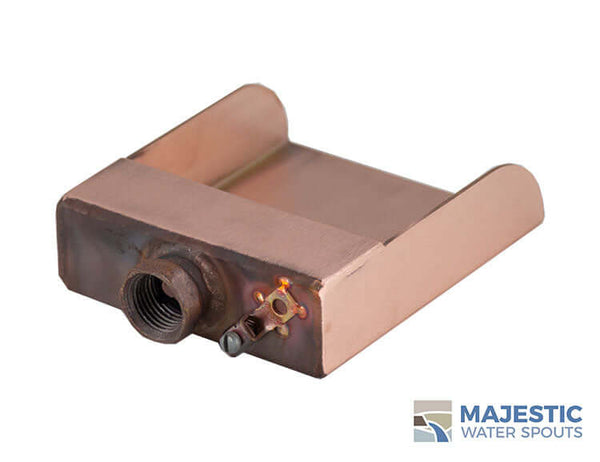 Mosegi 4" Rectangular Copper Water Scupper/Spout for Pools/Fountains