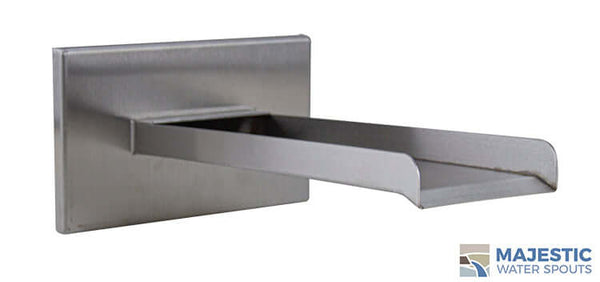 Zanardi 4" Long Lip Open Top Fountain Scupper - Stainless Steel