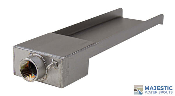 Zanardi 4" Long Lip Open Top Fountain Scupper - Stainless Steel