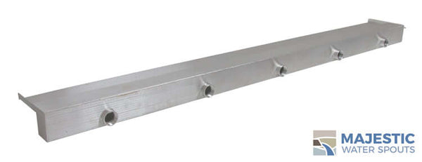 Zanardi 84" Open Top Waterfall Spillway Scupper - Stainless Steel