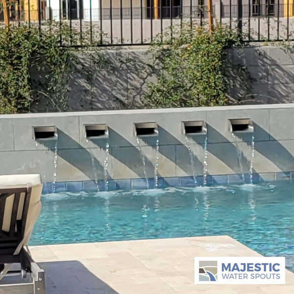 Picard 8" Cascading Step Water Scupper For Pool/Fountain - Stainless ...