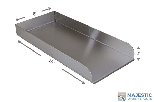 Martin 18" Water Runnel/Rill Spill Channel Tray - Stainless Steel