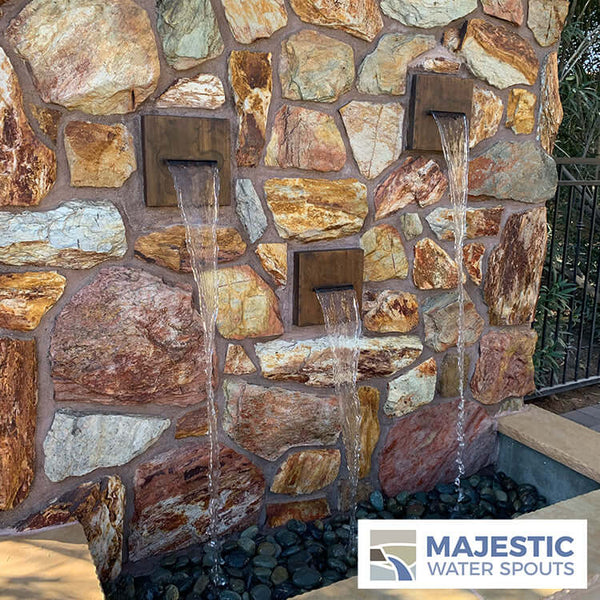 Brooke 6" Modern Boxed Water Scupper For Pools & Fountains - Copper