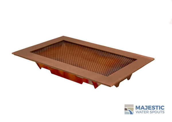 10" x 6" Square Fountain Splash Reduction Screen - Copper