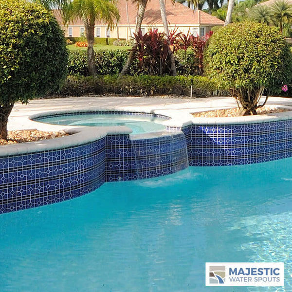 Lombardi 18" Curved Spa-to-Pool/Fountain Spillway - Stainless Steel