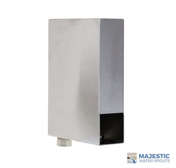 Jota 2" Modern Boxed Water Scupper for Pools & Fountains - Stainless