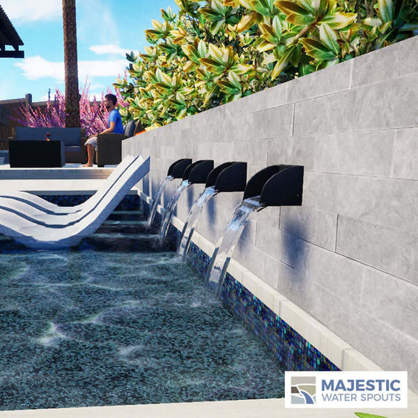 Picard 8" Cascading Step Water Scupper For Pool/Fountain - Stainless ...