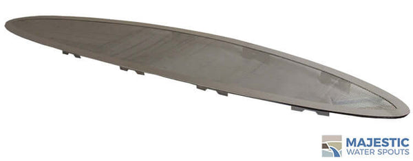 48" x 10" Oval Fountain Waterfall Splash Screen Guard - Stainless Steel