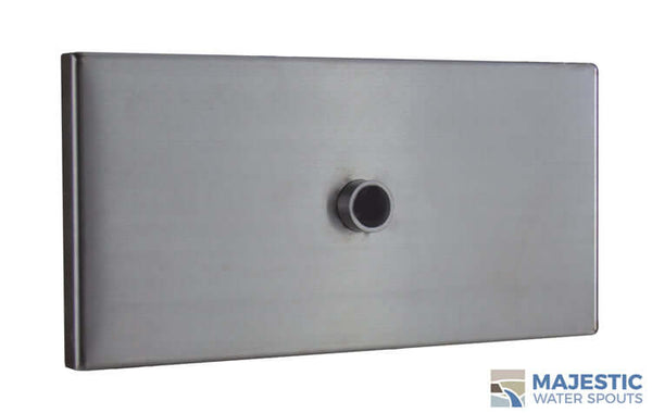 Clarke 6" x 12" Rectangular Modern Fountain Emitter - Stainless Steel