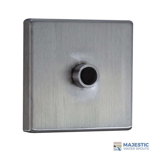 Clarke 6" Square Modern Fountain Emitter Spout - Stainless Steel