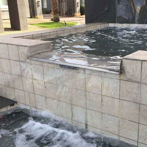 Lombardi 24" Spa-to-Pool/Fountain Spillway - Stainless Steel | Majestic ...