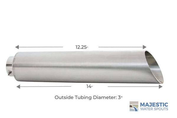 3" Keegan Pool & Fountain Cannon Water Spout Scupper - Stainless Steel