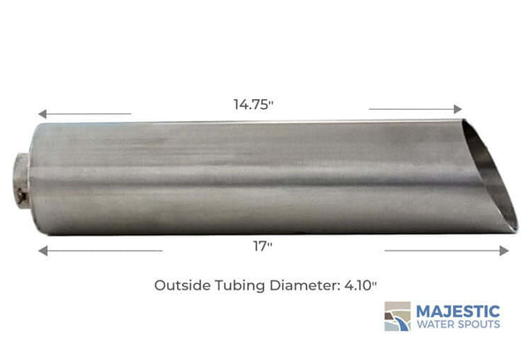 Keegan 4" Round Cannon Water Scupper Spout - Stainless Steel